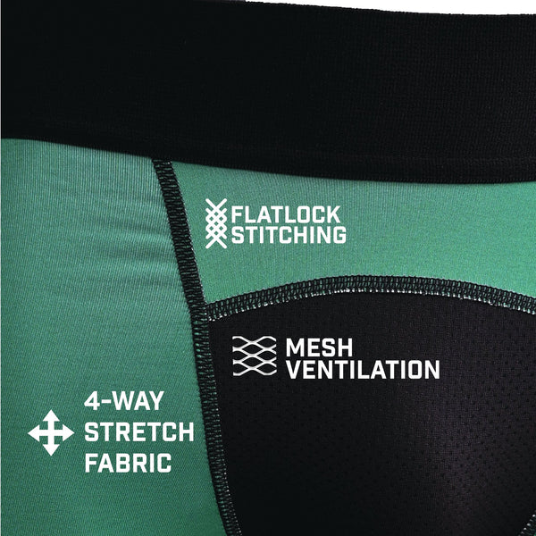 Green Compression Tights - Batter Box Sports