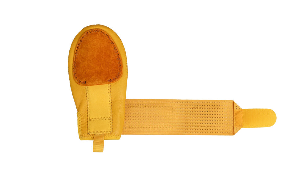 VeloTee ProSlide Leather Sliding Mitt | Yellow Baseball Sliding Mitt ...