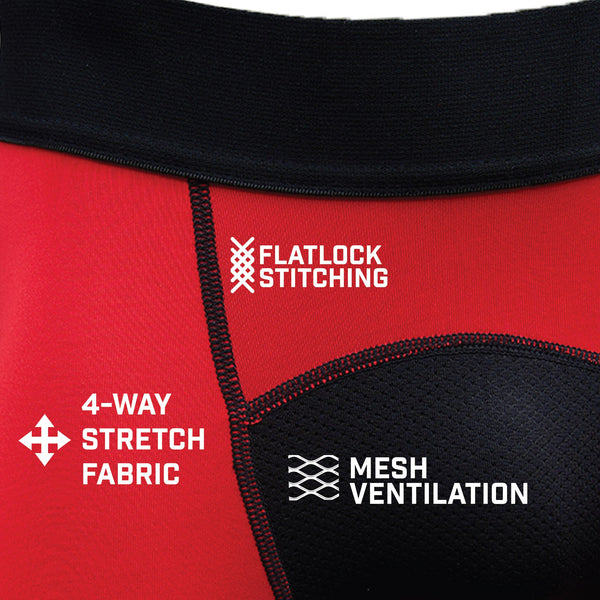 Red Compression Pants - Batter Box Sports