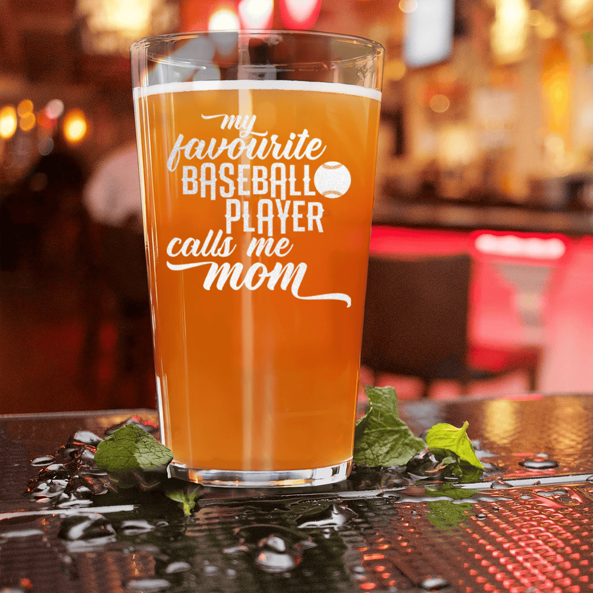 Moms MVP On The Diamond Pint Glass – Batter Box Sports