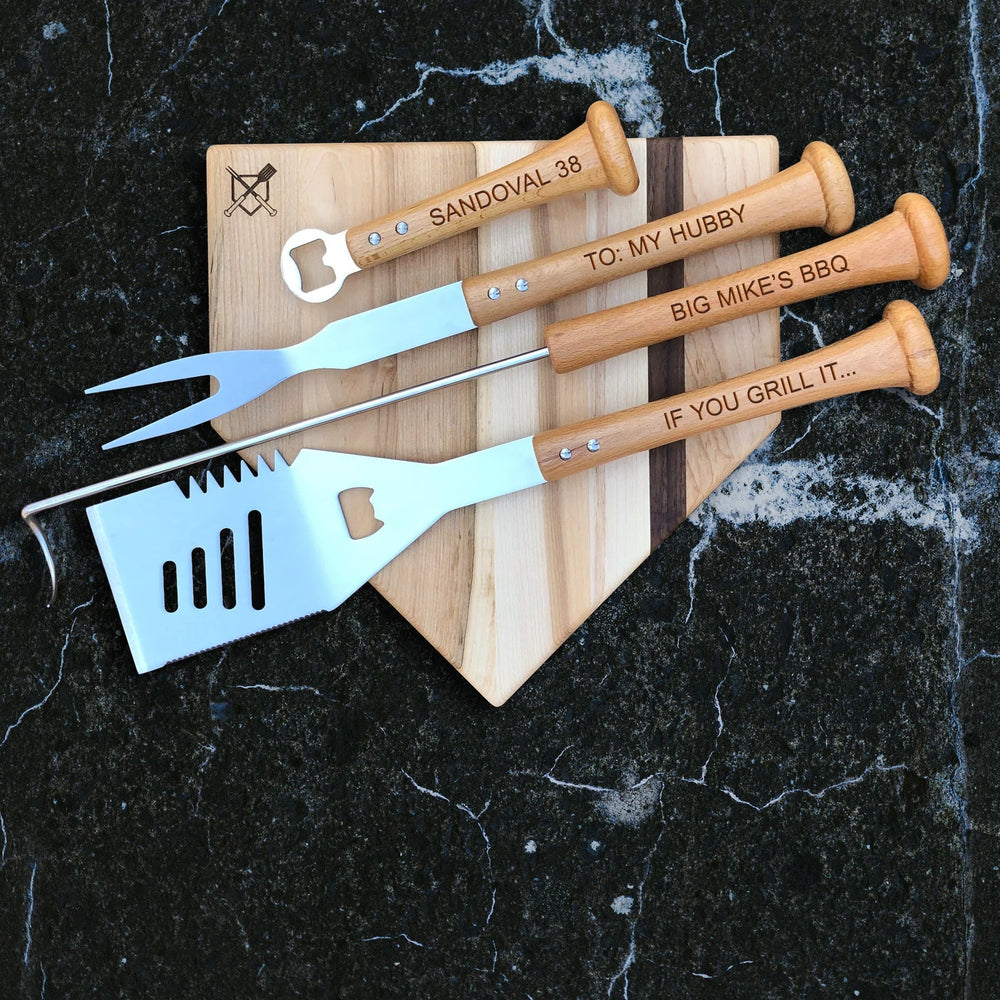 6 Tool Player Grill Tool Set - Batter Box Sports